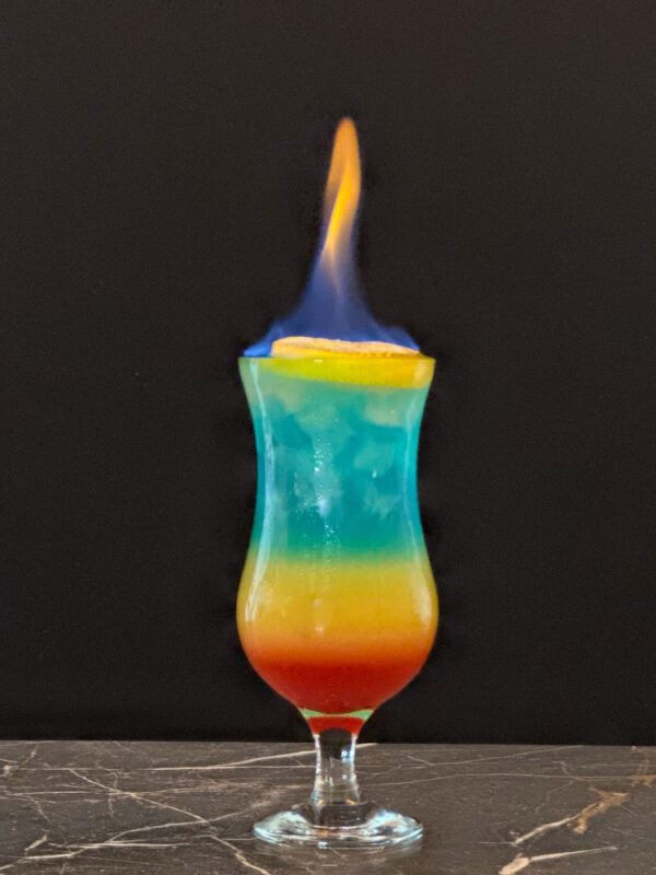 Flaming Rainbow Cocktail - Fun Craft Cocktails